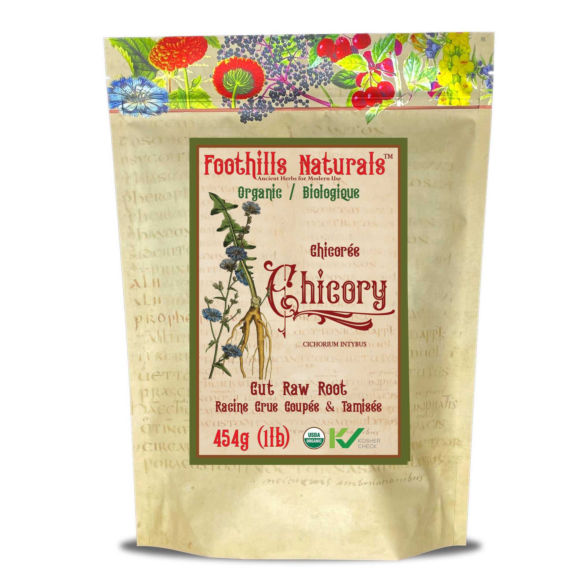 Chicory Root Organic Raw Dried, Cut, Root - Source of Antioxidants ...